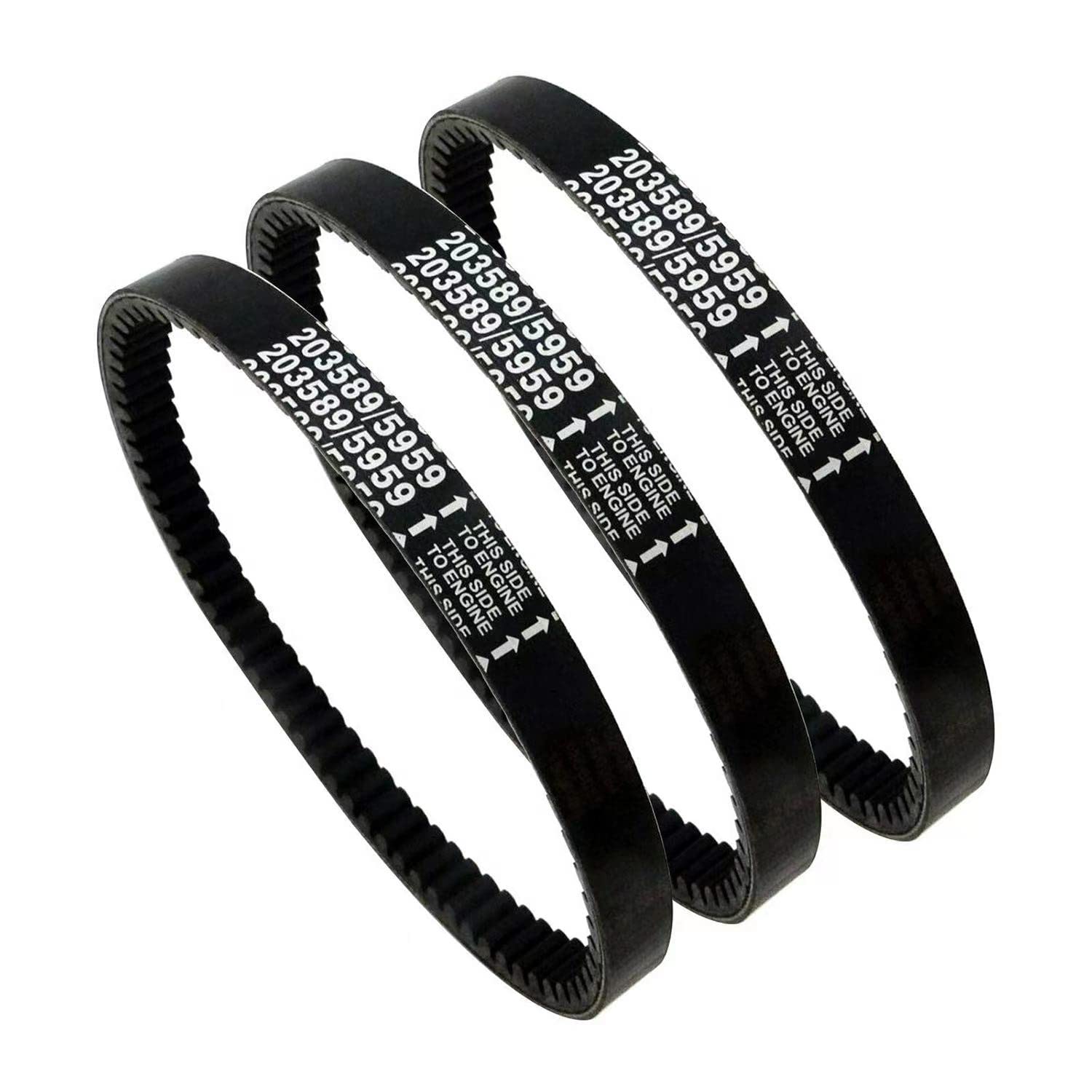 5-7hp Kart Belt 3-Pack Go Kart Drive Belts - 30 Series Torque Converter ...