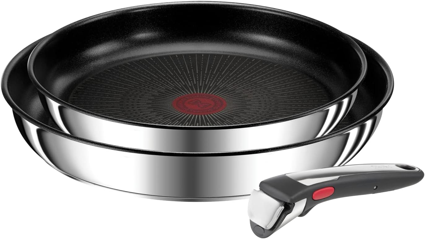 TEFAL Ingenio Poêle 24 cm, Induction, Acier inoxydable haute qualité ...