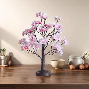 Amazon.com: Mycznsyard 24 LED Pink Cherry Blossom Tree Lamp 18 Inches ...