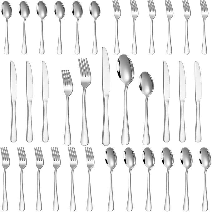 Amazon.com | Flatware Set 30 Pcs Stainless Steel Utensil Sets ...