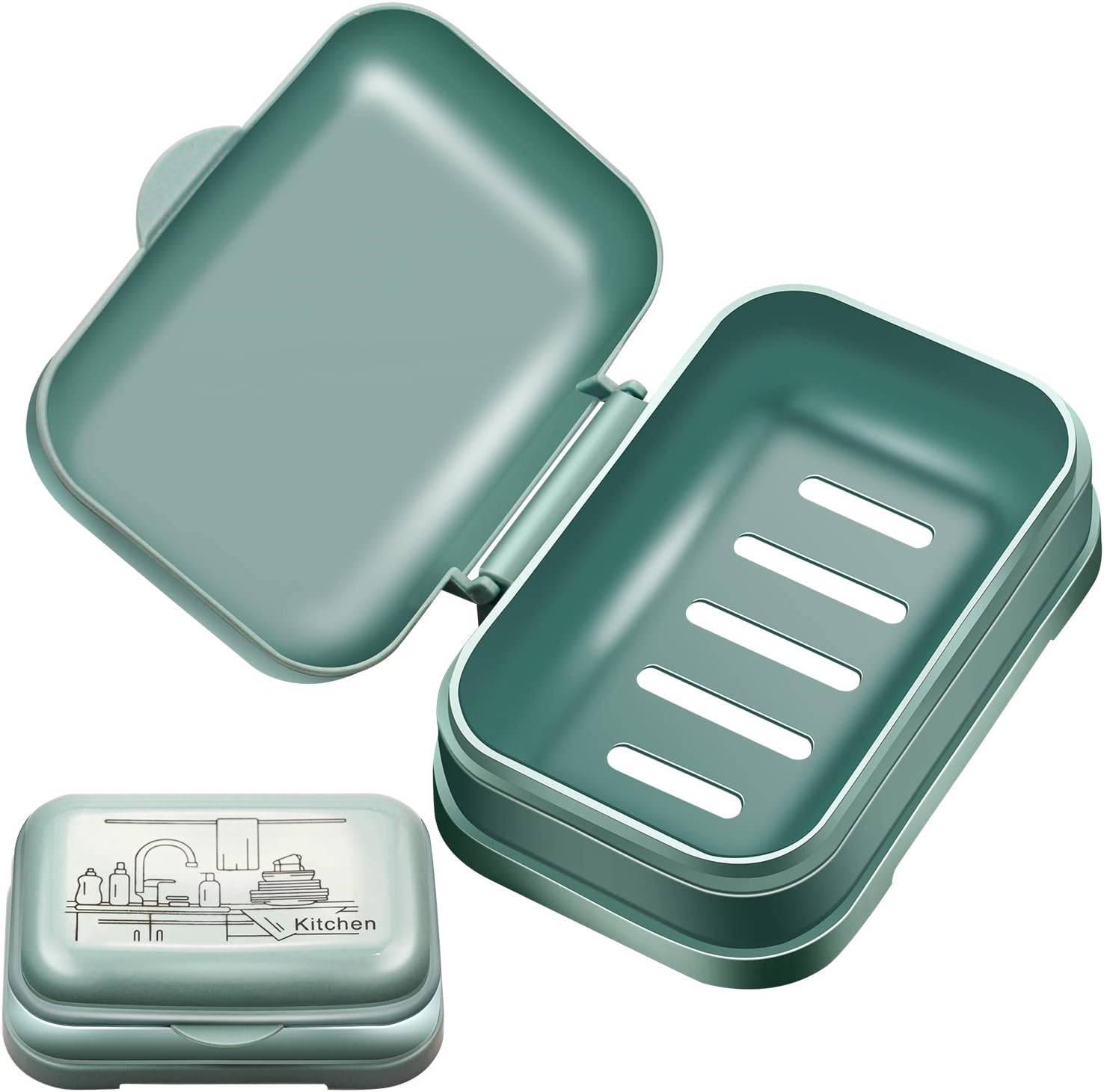 Portable Soap Dish Holder - Travel Container Case With Leakproof Non ...