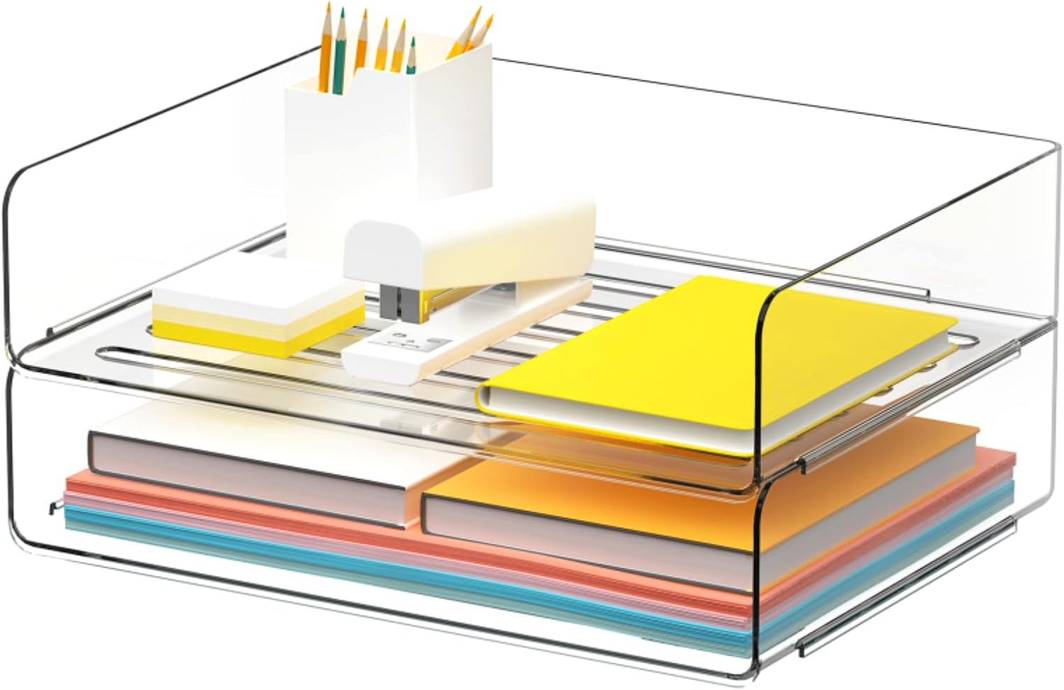 Amazon.com: Gawerk Desk Organizer, Stackable Paper Letter Tray, Office ...