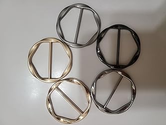 Amazon.com: 5PCS Silk Scarf Ring Clip T-shirt Tie Clips for Women ...