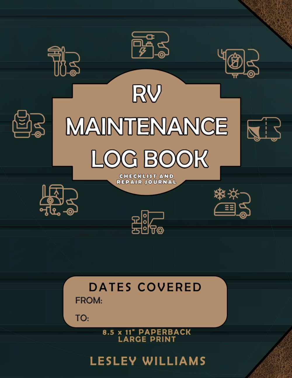RV Maintenance Log Book: Checklist and Repair Journal - Large Print - 8 ...