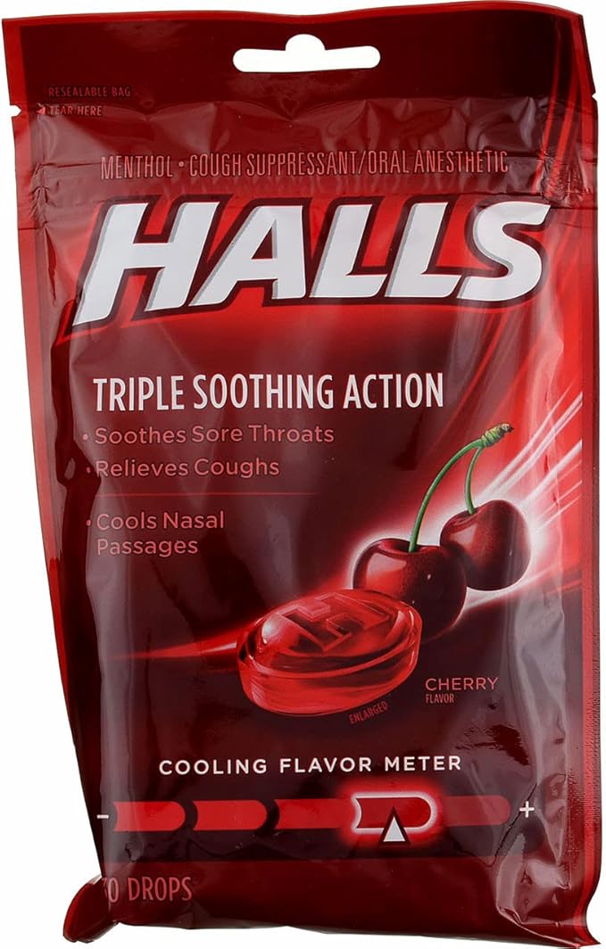 Amazon.com: Halls Triple Soothing Action - Cherry 30 Drops (Pack of 2 ...
