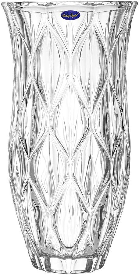 Amazon.com: Amlong Crystal Large Size Clear Floral Vase 12 inches High ...