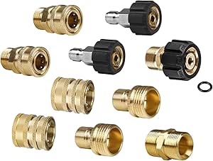 Amazon.com: WOJET Pressure Washer Quick Connect Kit for M22 15mm Electric Power Washer, Covert ...