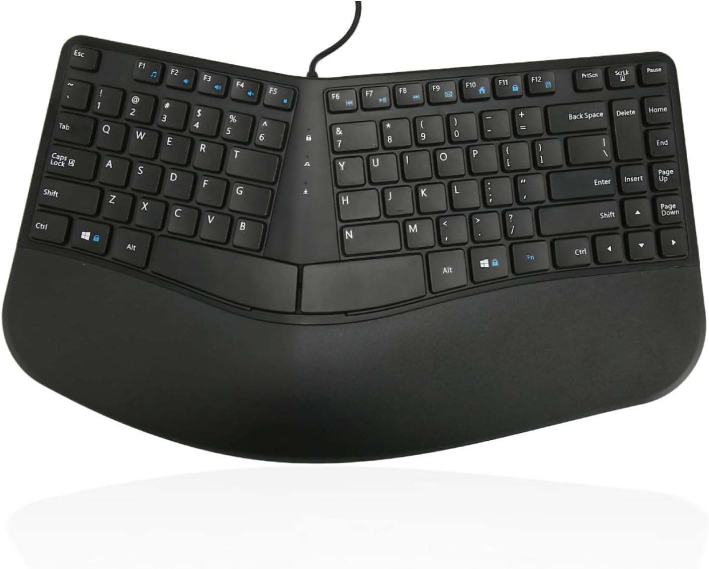 Ergonomic Keyboard, USB Wired Split Keyboard, with Palm Support, US ...