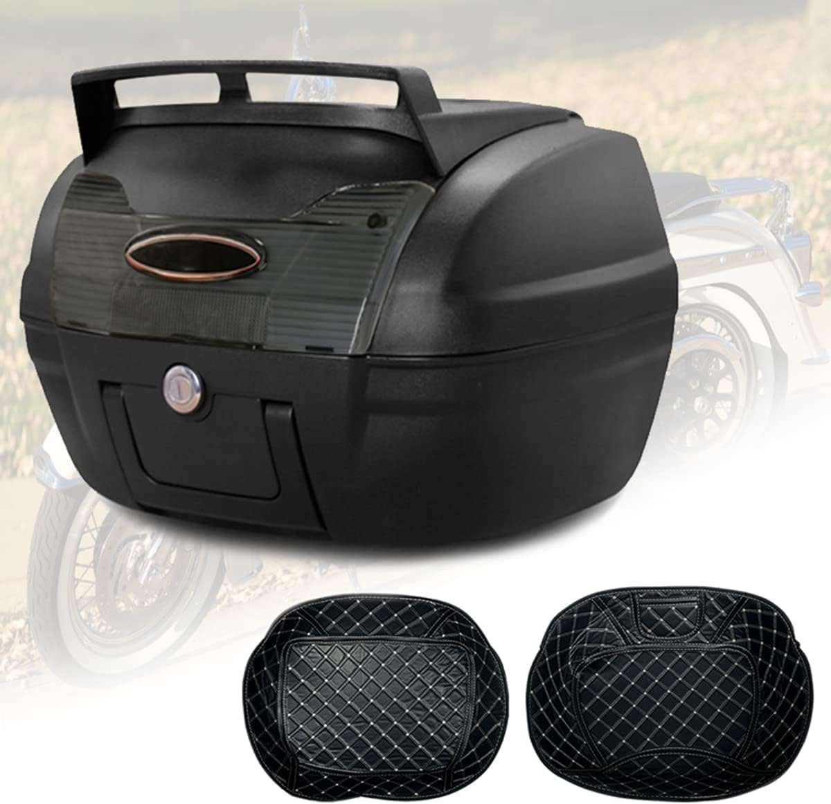 Amazon.com: GX.KNIFE Universal Motorcycle Rear Top Box Tail Trunk with ...