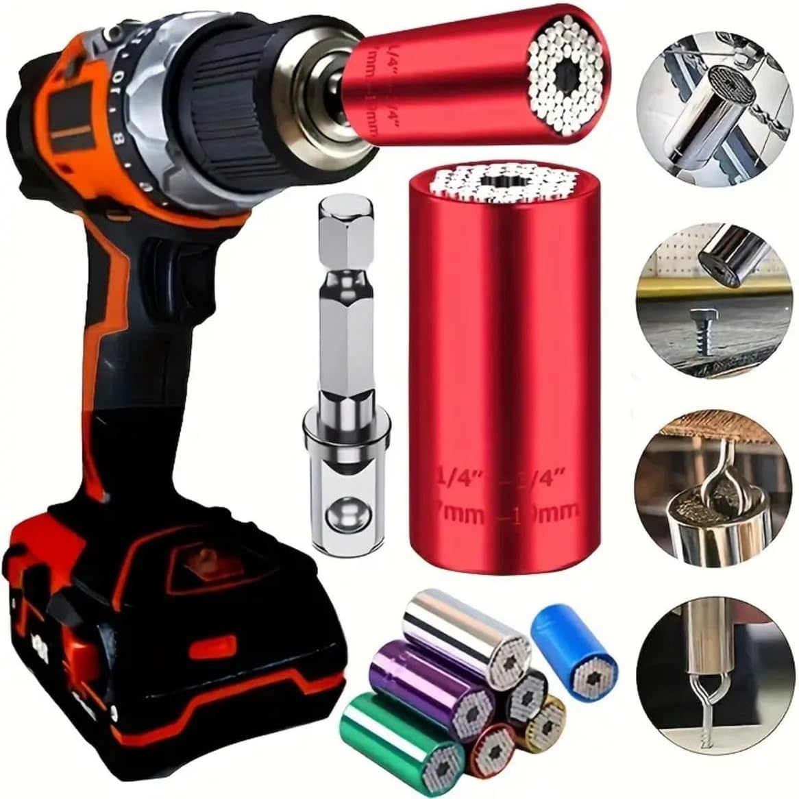 2pcs Professional Universal Socket Wrench Set - 7-19mm Portable Hand ...