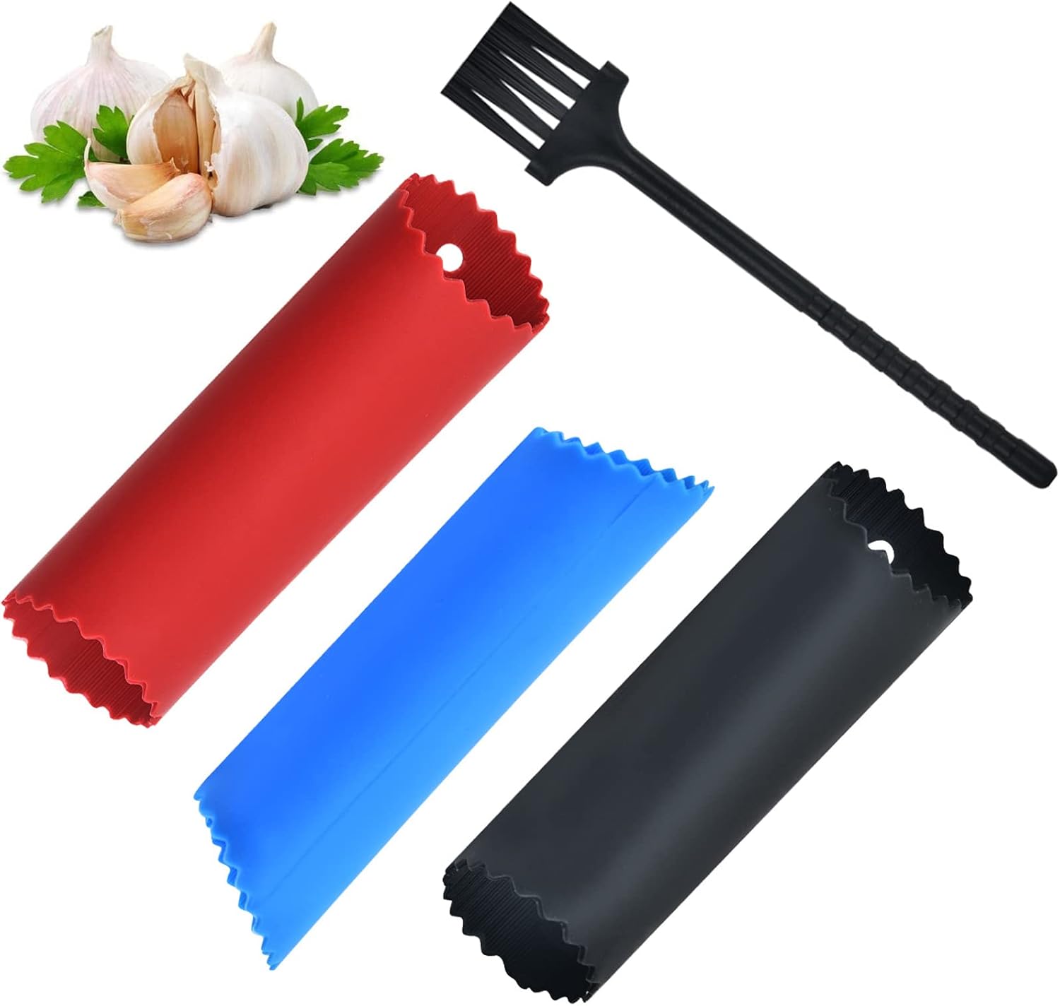 3Pcs Garlic Peeler, Garlic Peeler Skin Remover, Garlic Roller, Garlic ...