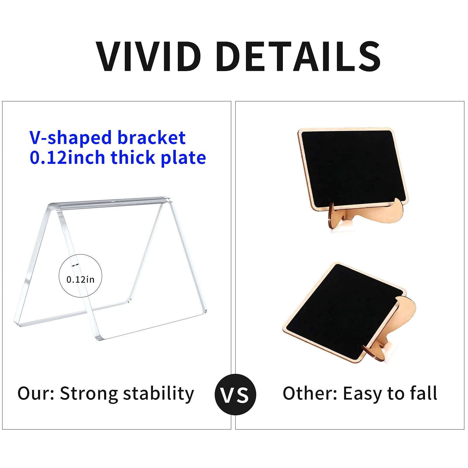 Snapklik.com : 10 Pack Acrylic Mini Chalkboard Signs For Food, Mini ...
