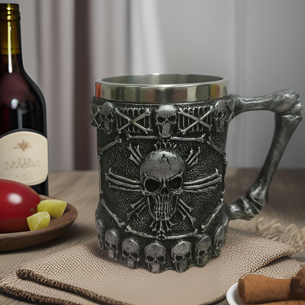 Amazon.com | Human Skeleton Skull Halloween Kitchen Mug Cup: Coffee ...