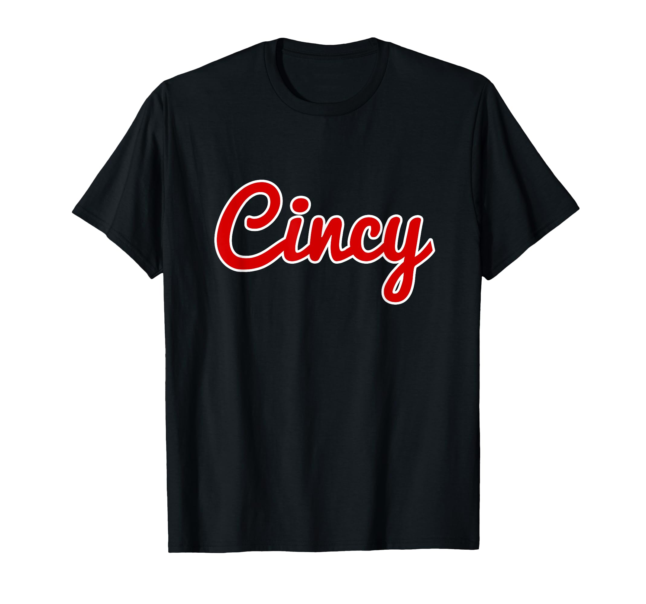 Amazon.com: Cincinnati Ohio Classic Red Script Cincy City T Shirt T ...