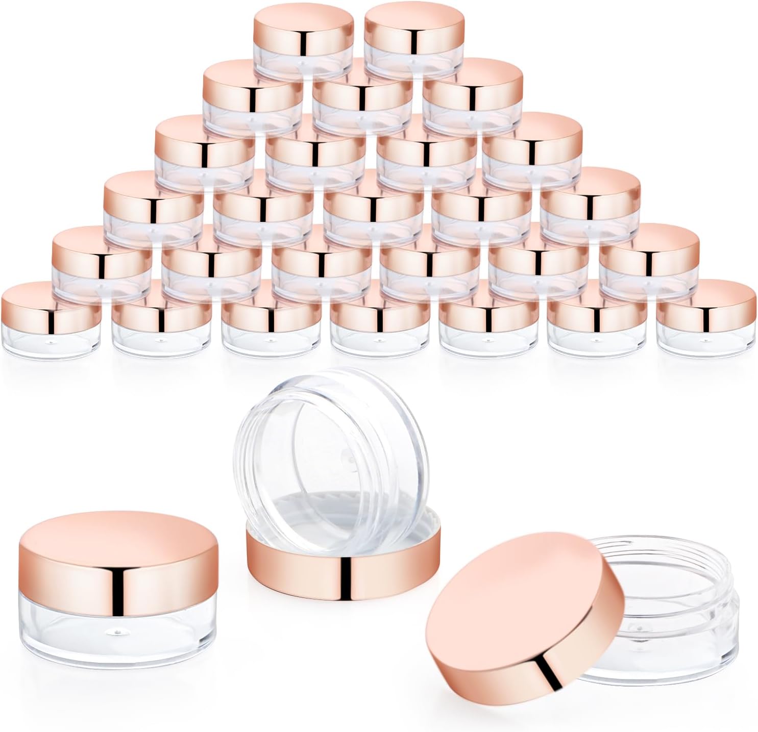 Amazon.com: 30 Pcs 5g/5ml Plastic Container Jars Empty Clear Cosmetic ...