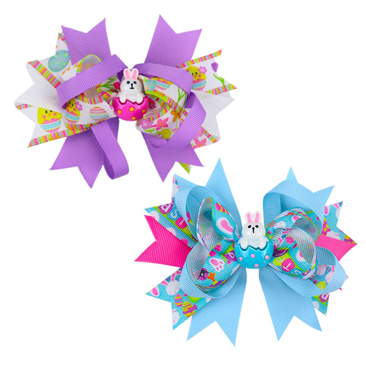 Amazon.com : Easter Bow Hairclip Bunny Hairpins Easter Bow Chick Hair ...