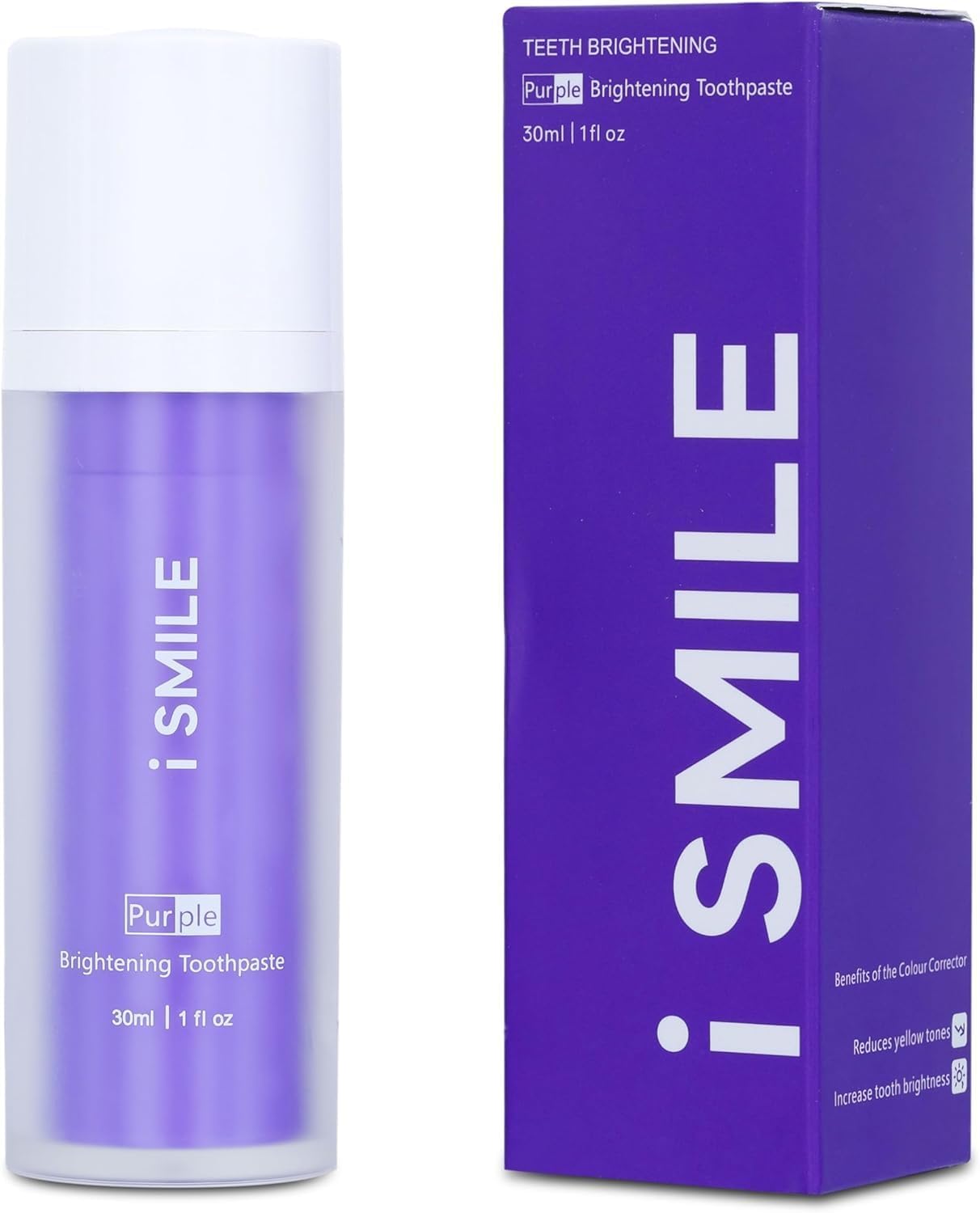 Amazon.com : iSmile Purple Toothpaste for Teeth Whitening – Color ...