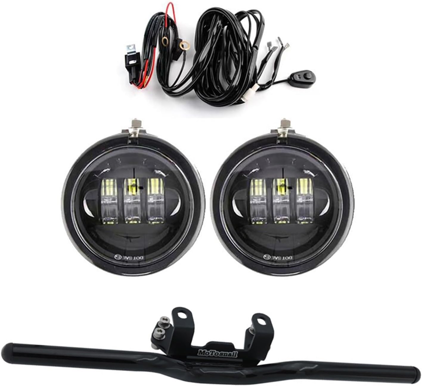 Amazon.com: LGCRYP Motorcycle Headlight Under Steel Foglight Bracket ...