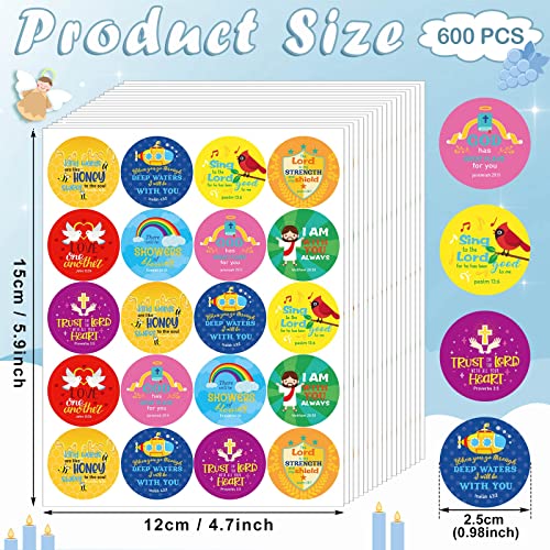 Snapklik.com : 600 Pcs Christian Stickers For Kids Bible Verse Faith ...