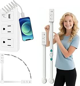 Amazon.com: 180° Rotating Outlet Extender Stick with USB-C & USB-A, 2 ...
