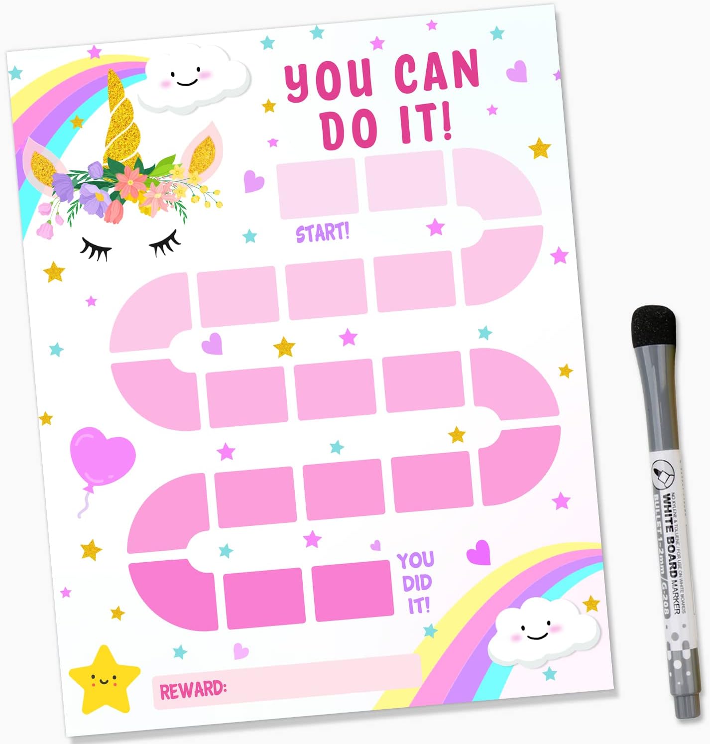 Amazon.com : Unicorn Chore Chart - Organizational Reward Planner - Good ...