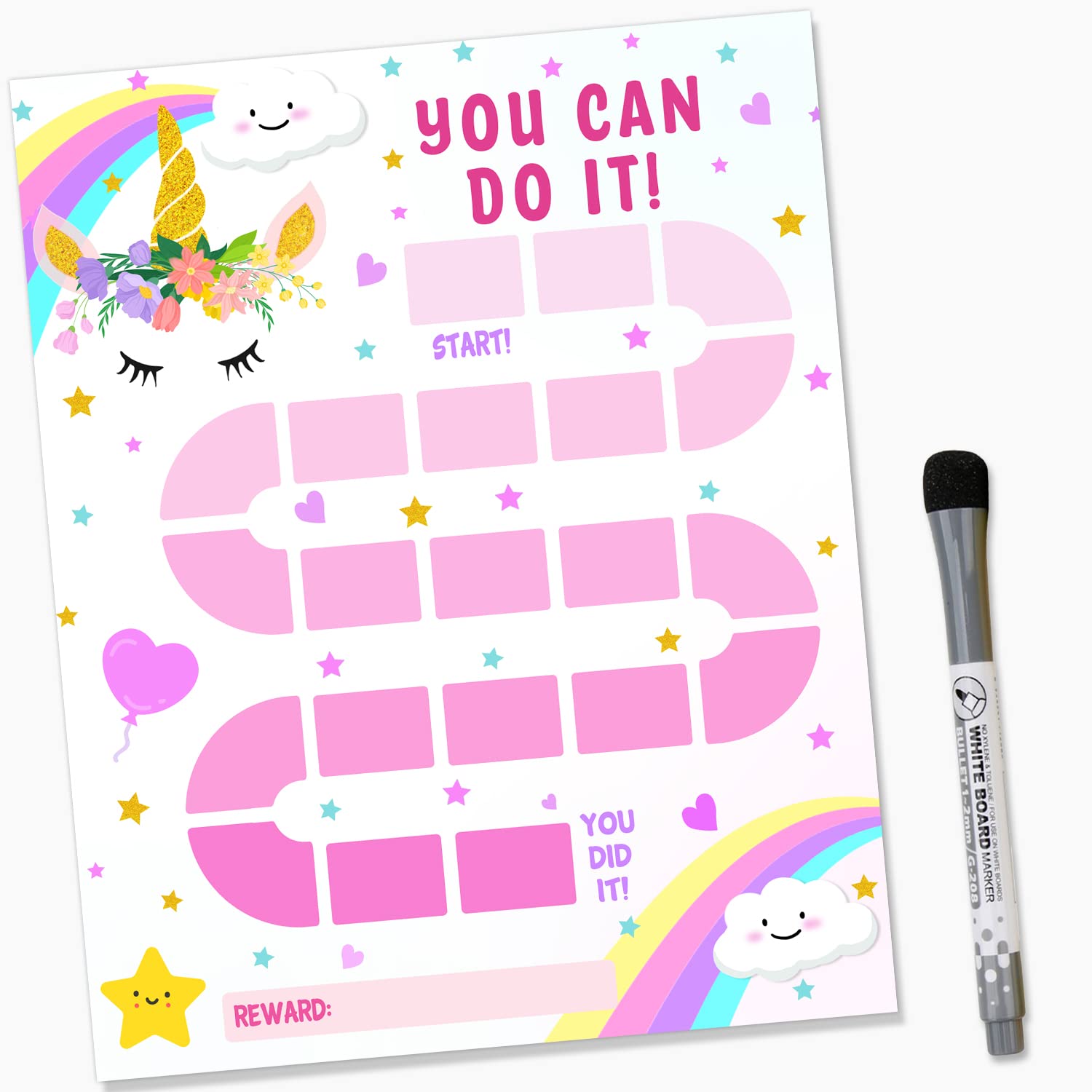 Buy Unicorn Chore Chart - Organizational Reward Planner - Good Behavior ...