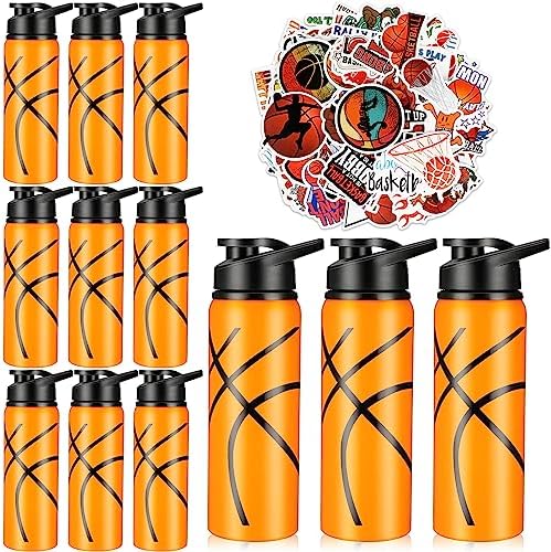 Amazon.com: RhythmFit 12 Pack Basketball Water Bottle Bulk with 300PCS ...