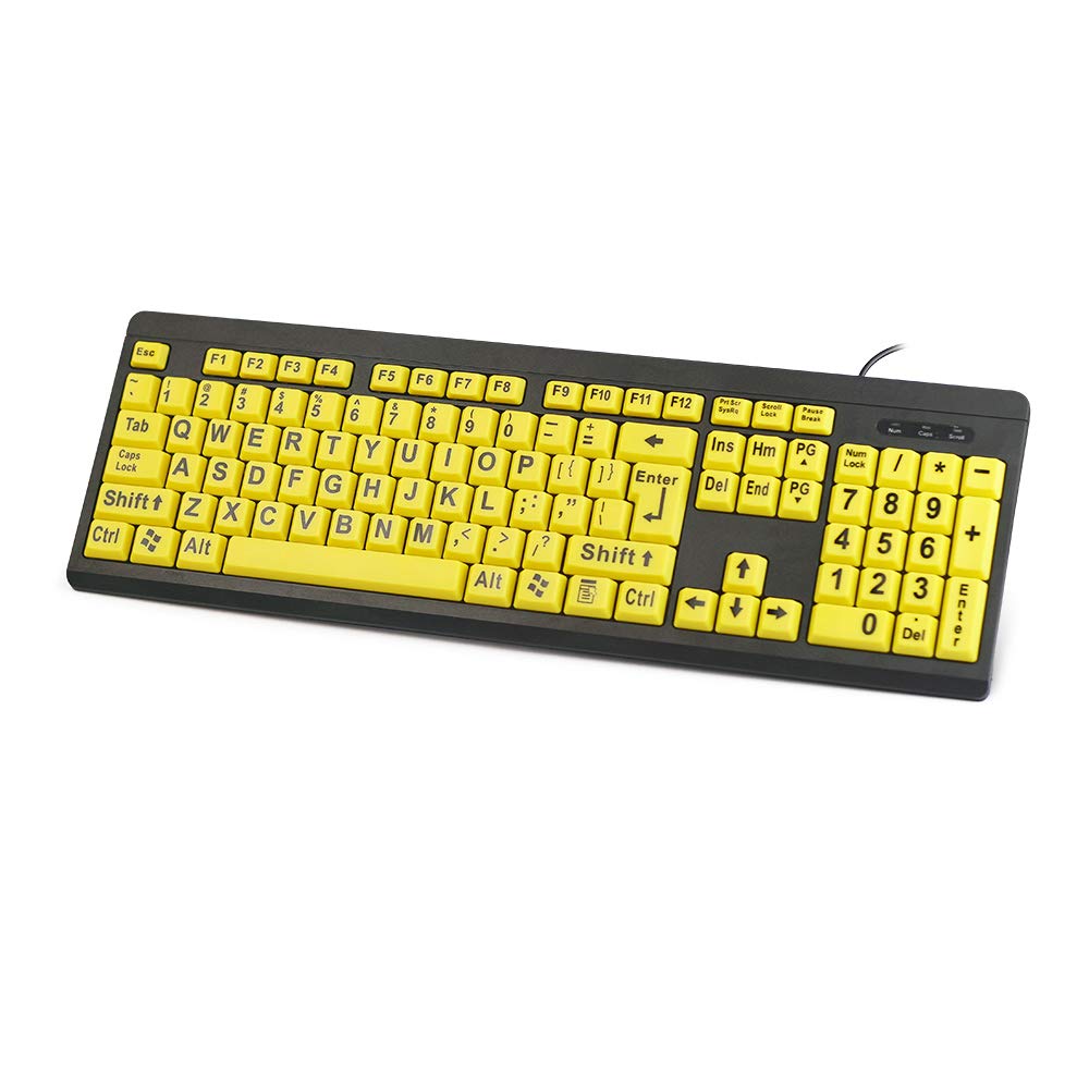 Buy Big Letter Keyboard, USB Wired Vision Keyboard with Large Print ...