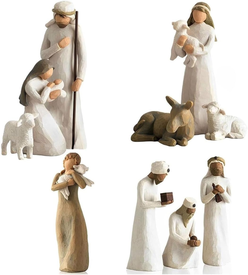 Nativity Set Born Scene Willow-Tree Figure, 1 Set Of 10pcs Figures ...