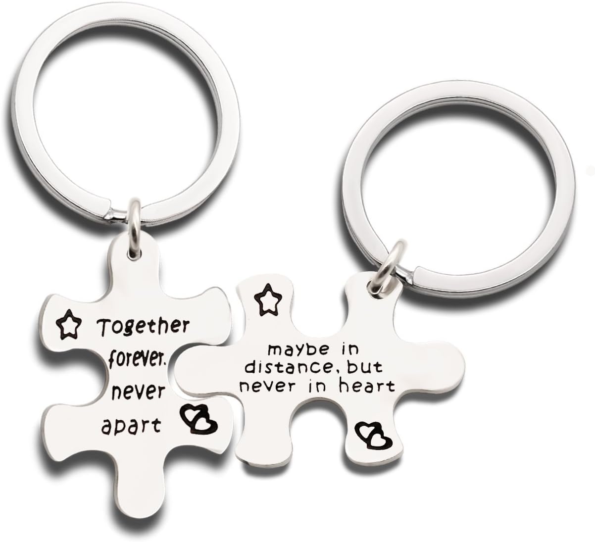 Amazon.com: Couples Jewelry Accessories Silver Key Chains Rings ...