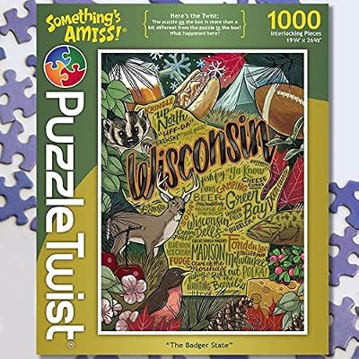 Amazon.com: PuzzleTwist Jigsaw Puzzle | Wisconsin Spirit | Something's ...
