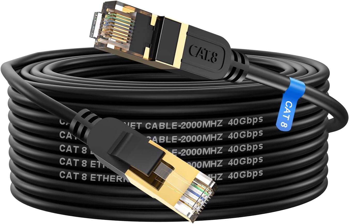 Amazon.com: Cable Ethernet Cat 8, cable de Internet de alta velocidad ...