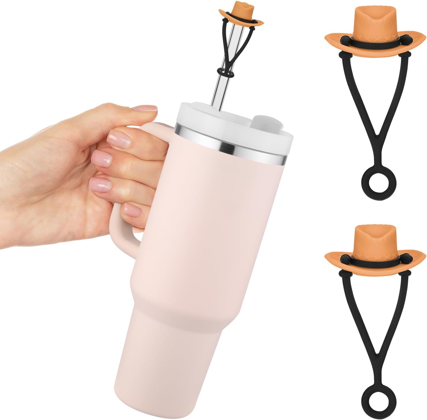 Amazon.com: HSEM 2 Pack Silicone Straw Covers for Stanley Cup 20 30 40 ...