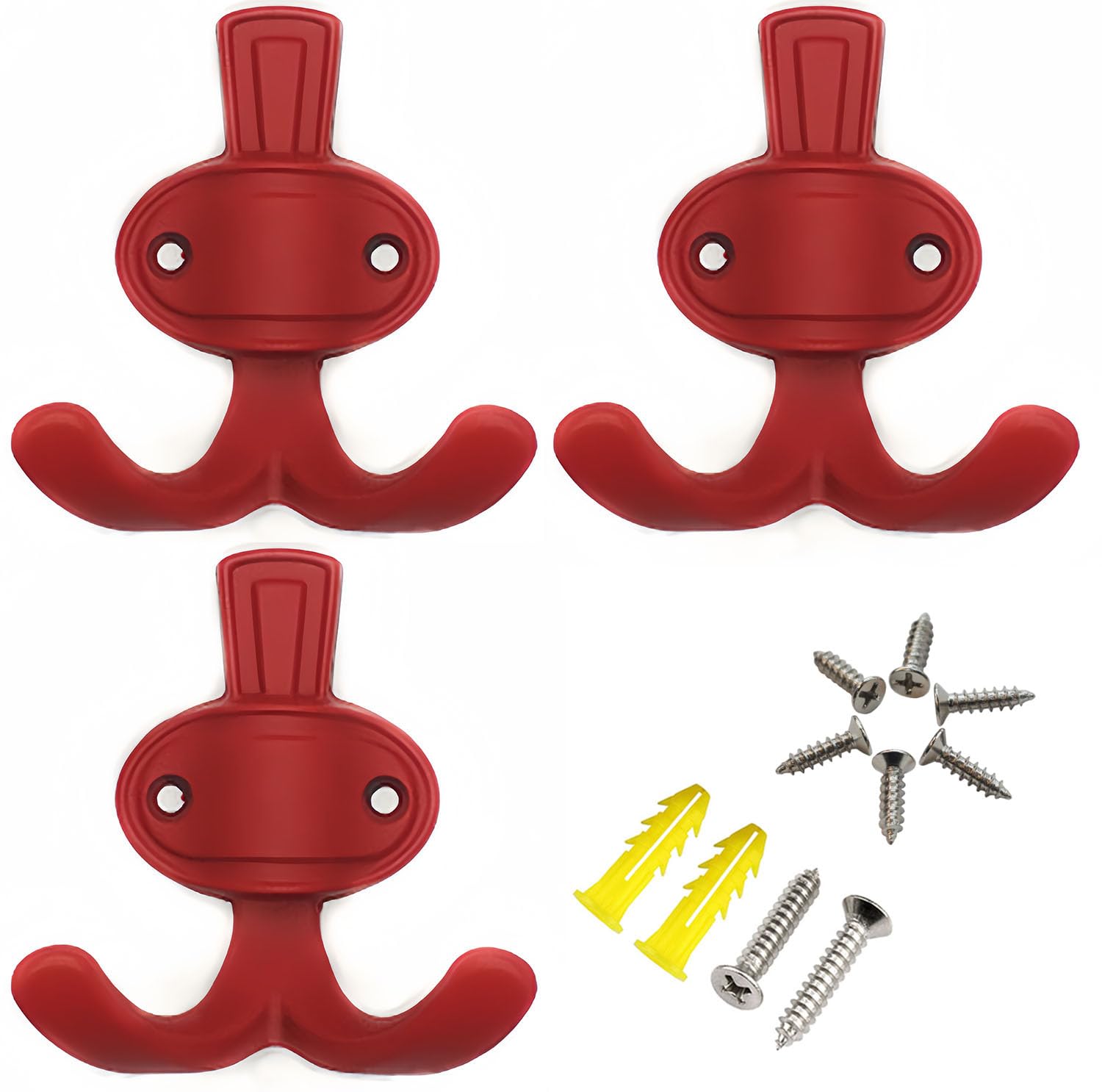 Amazon.com: ImyHok Red Coat Hook Kids Wall Hooks Backpack Rack Hook ...