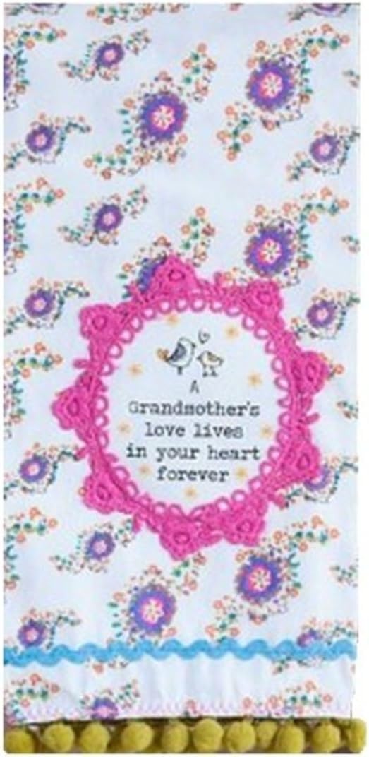 Amazon.com: Natural Life HTWL022 Crochet Hand Towel, Grandmother : Home ...