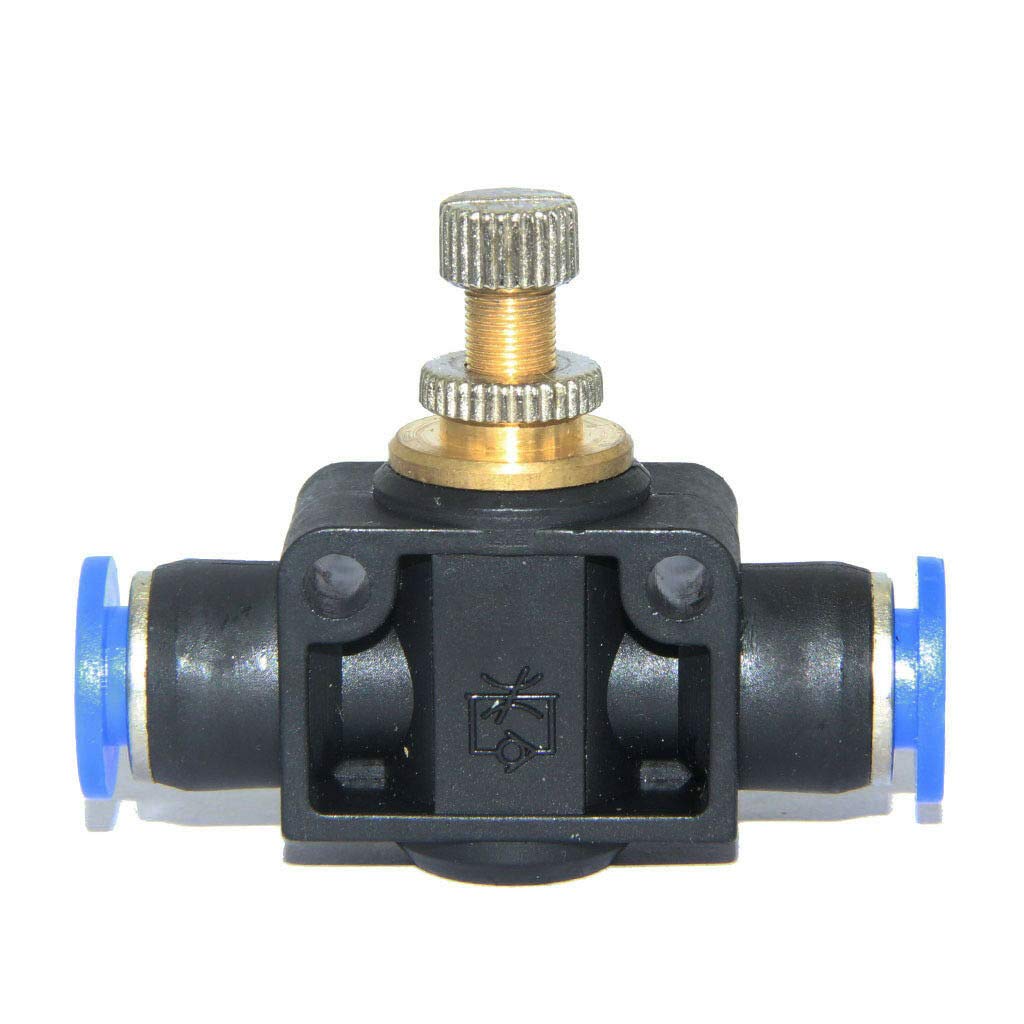 6mm Pneumatic Flow Control Connector Push in Air Hose Tube Adapter 0 to ...