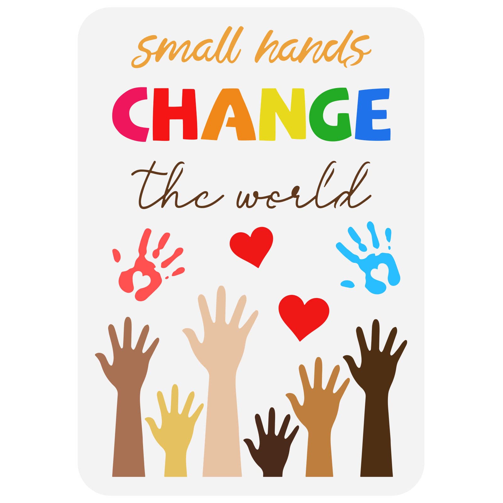 FINGERINSPIRE Hands Stencil 21x29.7cm Reusable Painting Stencil Raising ...