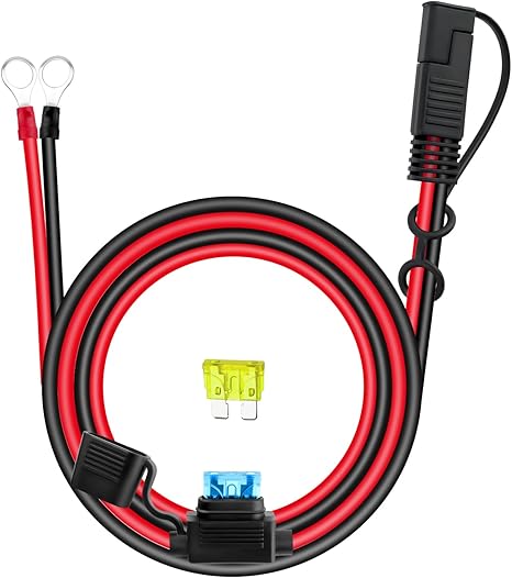 Amazon.com: 4.92Ft SAE Extension Cable with 15A and 20A Fuses,16AWG SAE ...