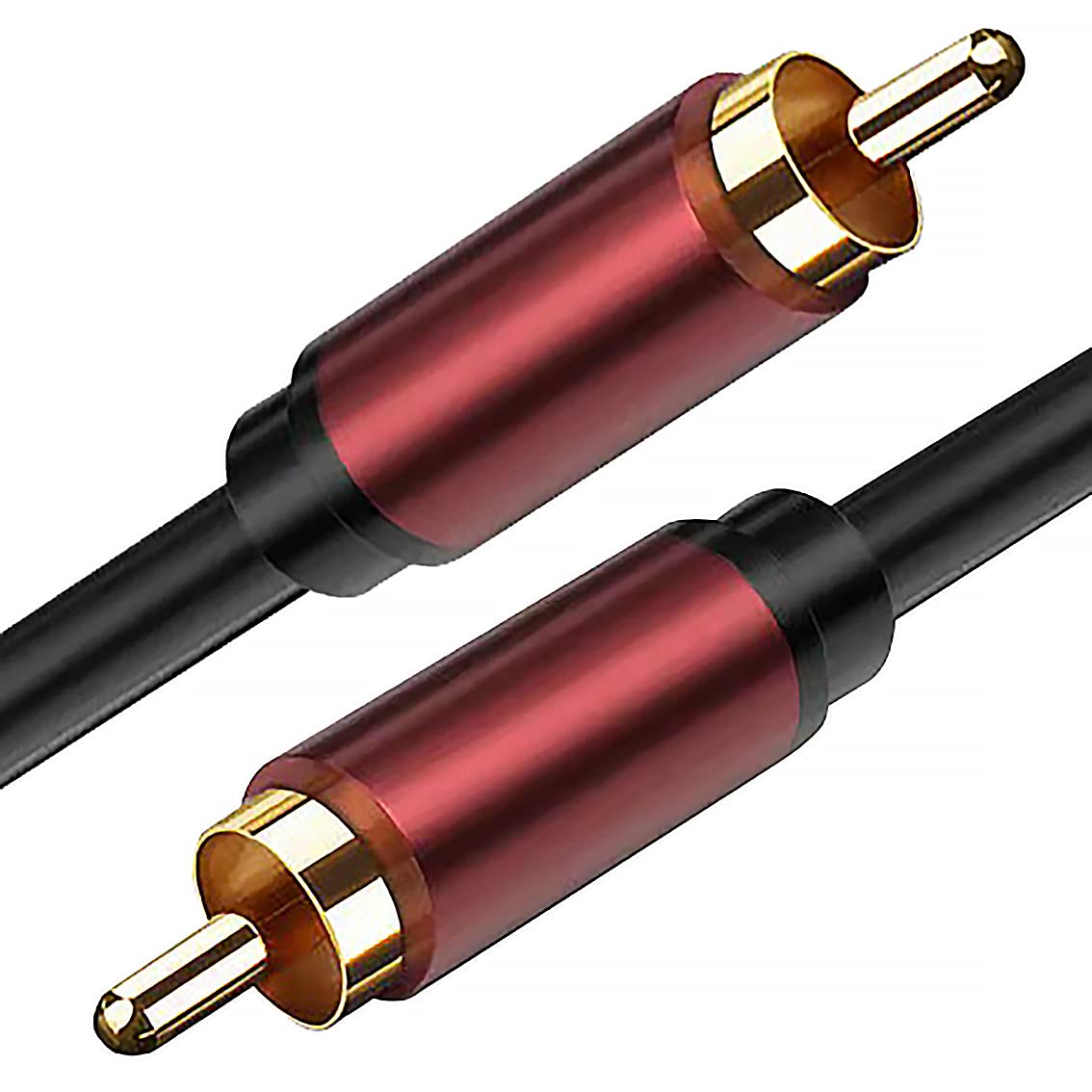 RCA Cable Subwoofer Cable, tunghey Digital Audio Coaxial Cable 24K Gold ...
