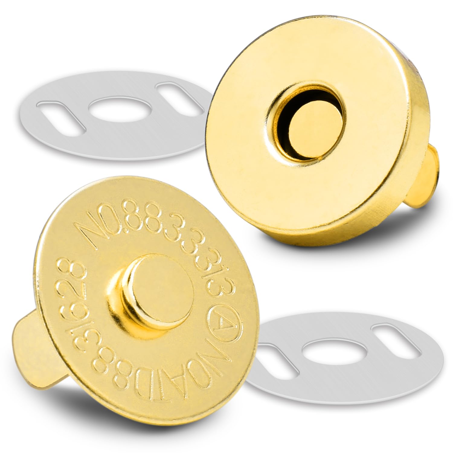 Amazon.com: CooBigo 24sets Magnetic Snaps for Purse Closures 14mm ...