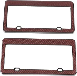 License Plate Cover, Front Number Plate Holder, Carbon Fiber Front Rear ...