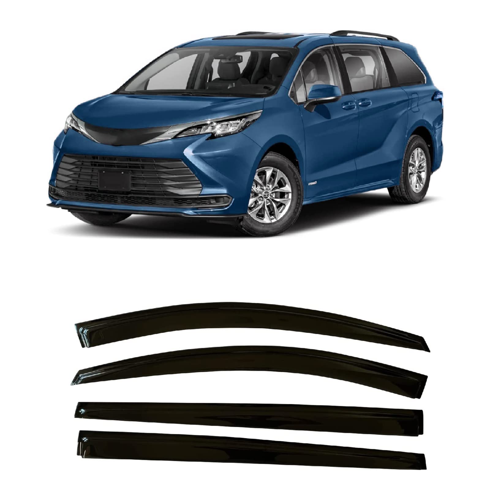 Snapklik.com : Tape-On Rain Guard 4-Piece For 2021-2023 Toyota Sienna ...