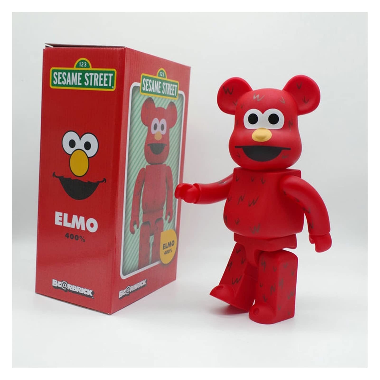Vbcgggg Bearbrick Figure Sesame Street Elmo Model Action Figure ...
