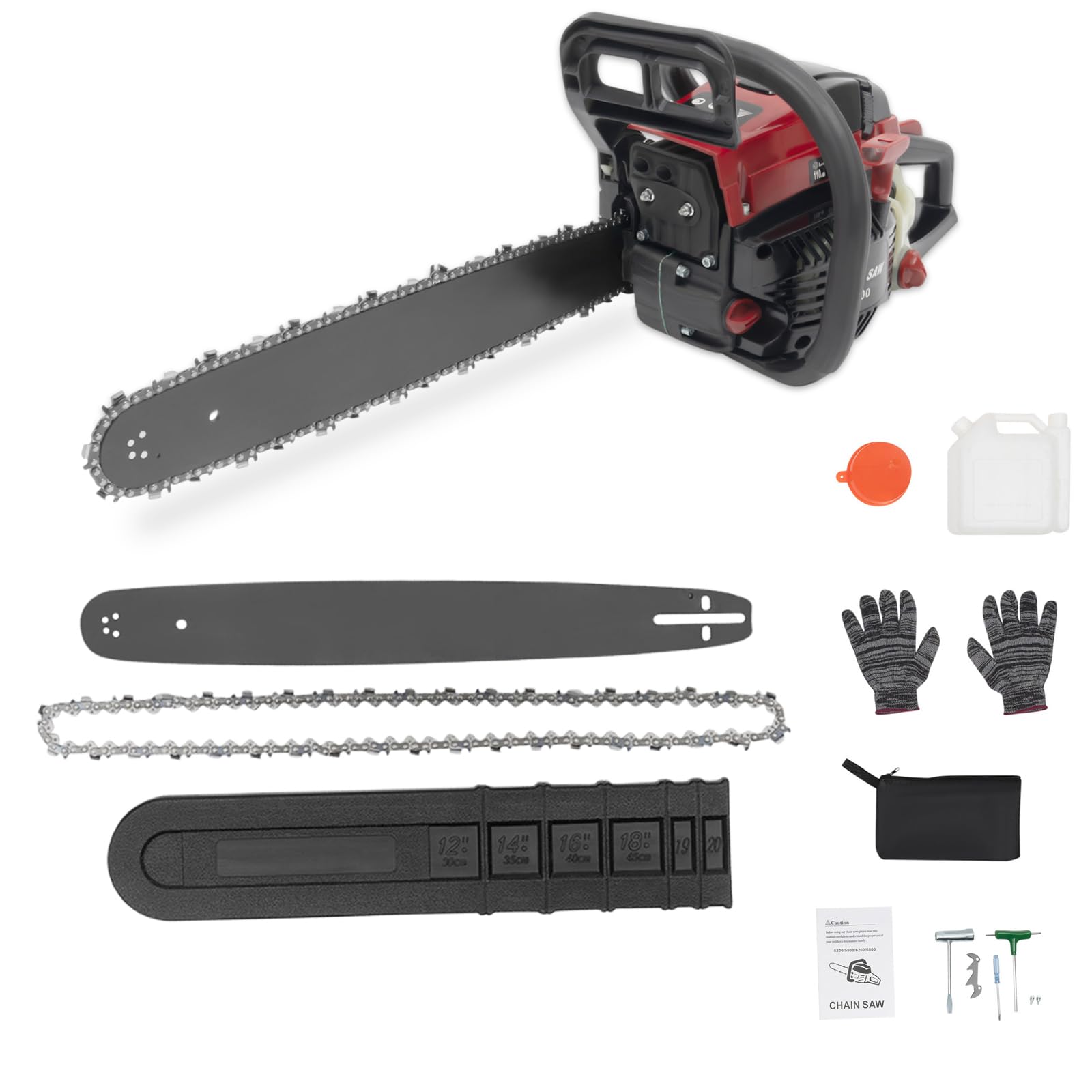 Snapklik.com : 58CC 2-Cycle Gas Powered Chainsaw, 20-Inch Top Handle ...