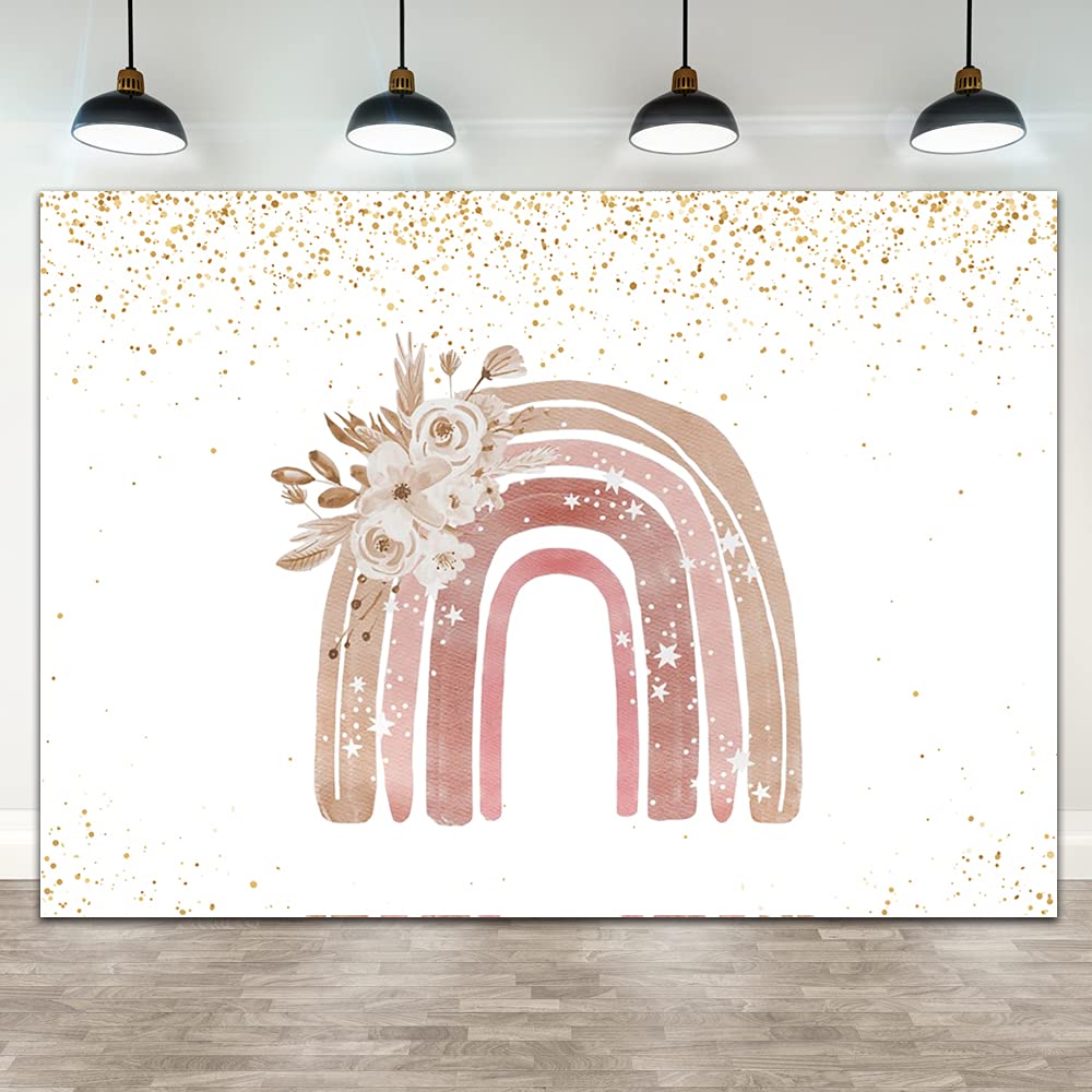 Ticuenicoa 7 5ft Boho Rainbow Photo Backdrop Girls Birthday Baby ...