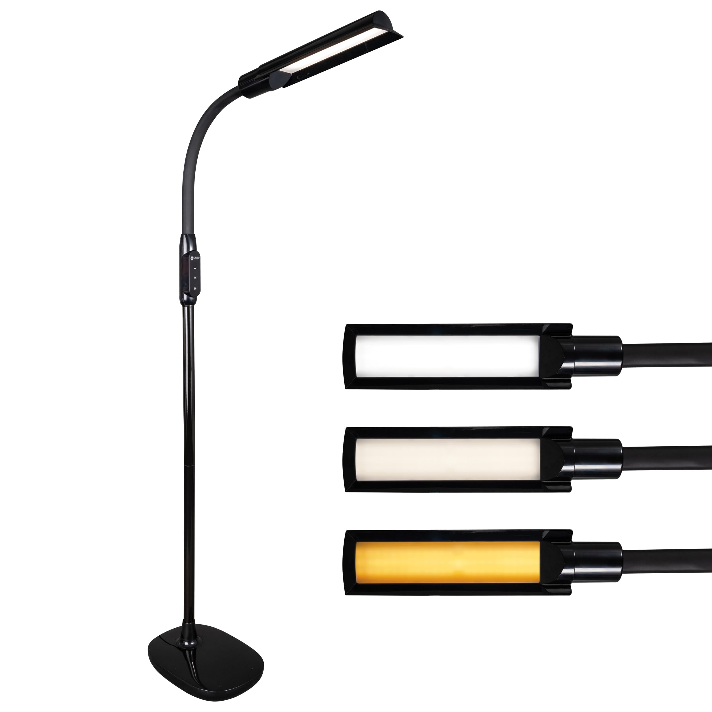 OttLite WingShade LED Floor Lamp with 3 Color Temperatures, ClearSun ...