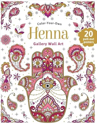 Amazon.com: Henna: Coloring Book: Color-Your-Own Gallery Wall Art ...