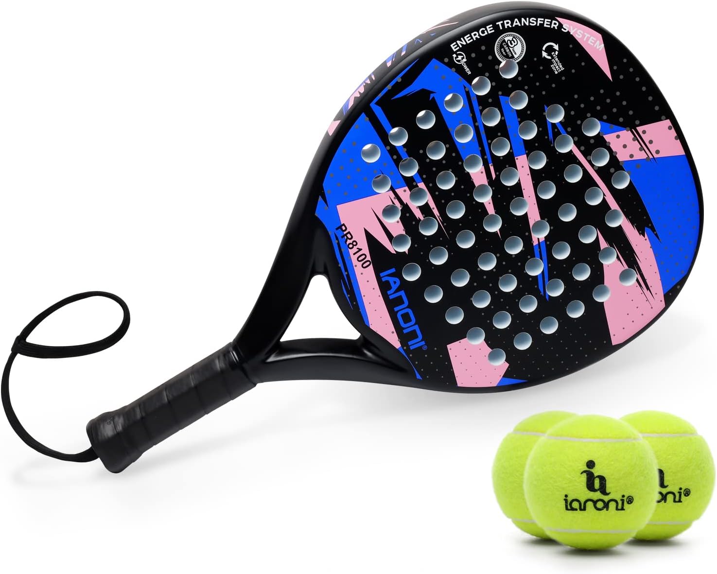 Padel Racket Carbon Fiber Surface with EVA Memory Flex Foam Core ...