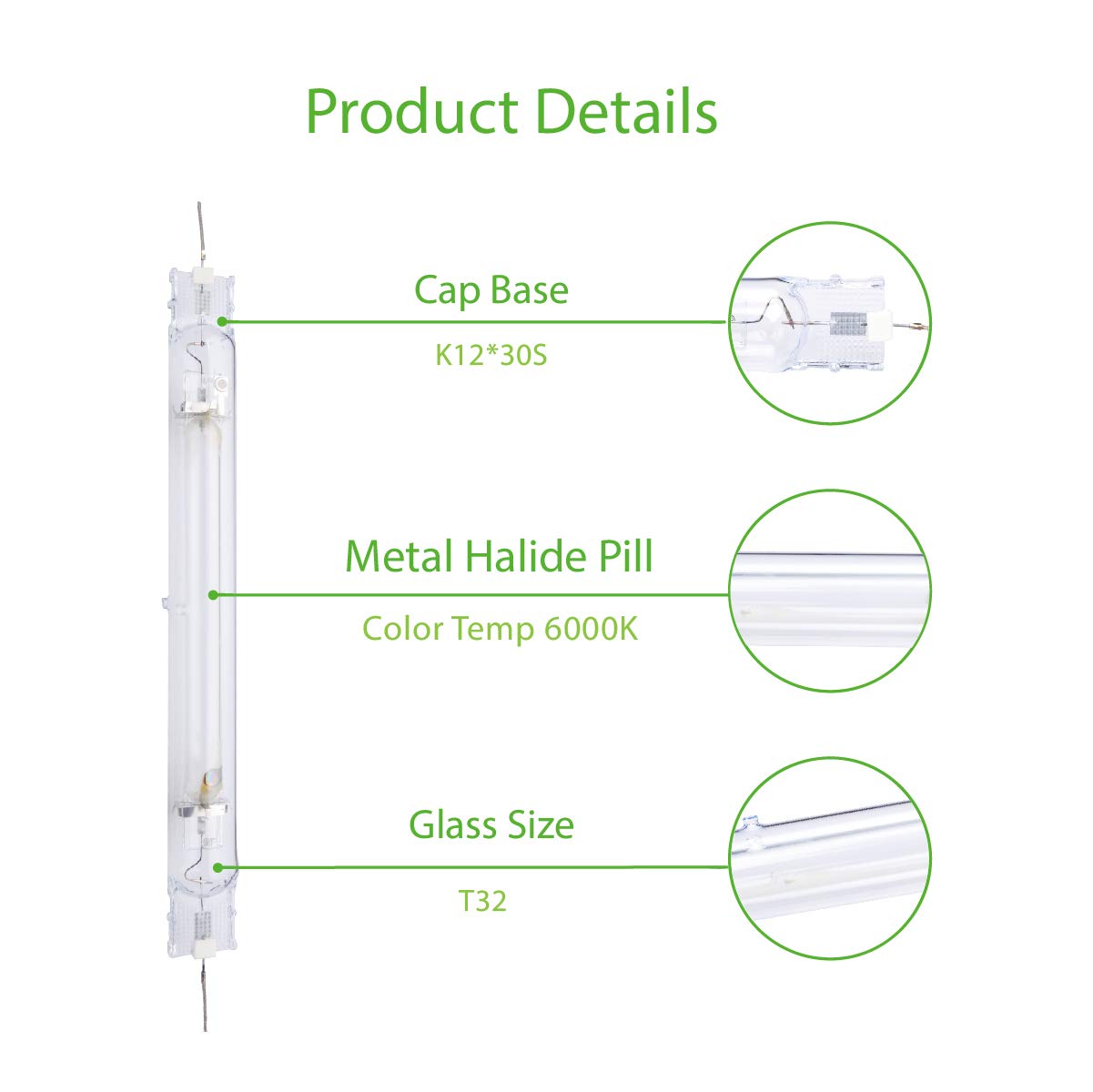 Snapklik.com : iGrowtek 6000K 1000W Double Ended MH Grow Light Bulb ...