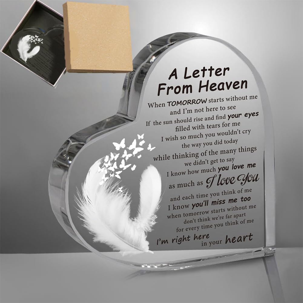 ORIGACH A Letter from Heaven Heart Sympathy Gift Memorial Bereavement ...